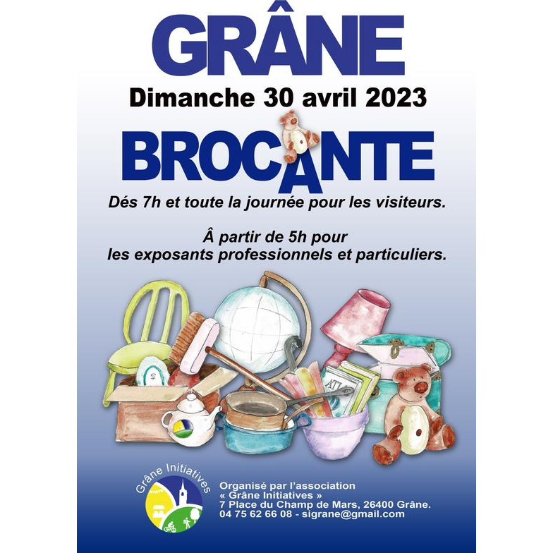 Brocante - vide-grenier - Grane (26400)