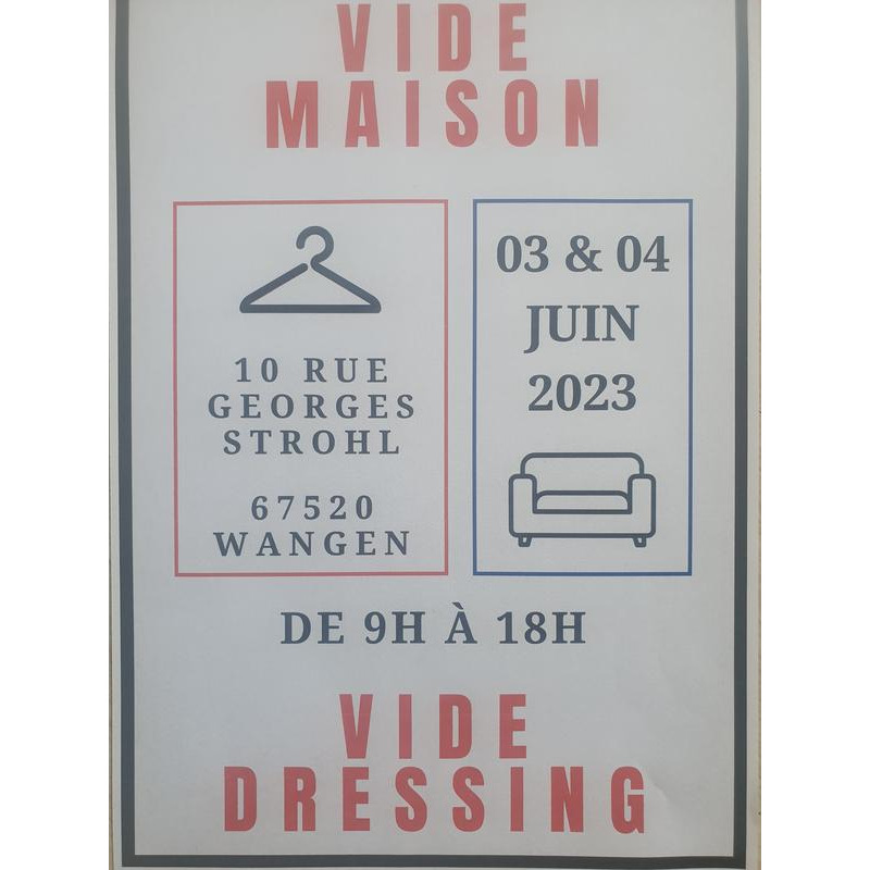 Vide maison et vide dressing