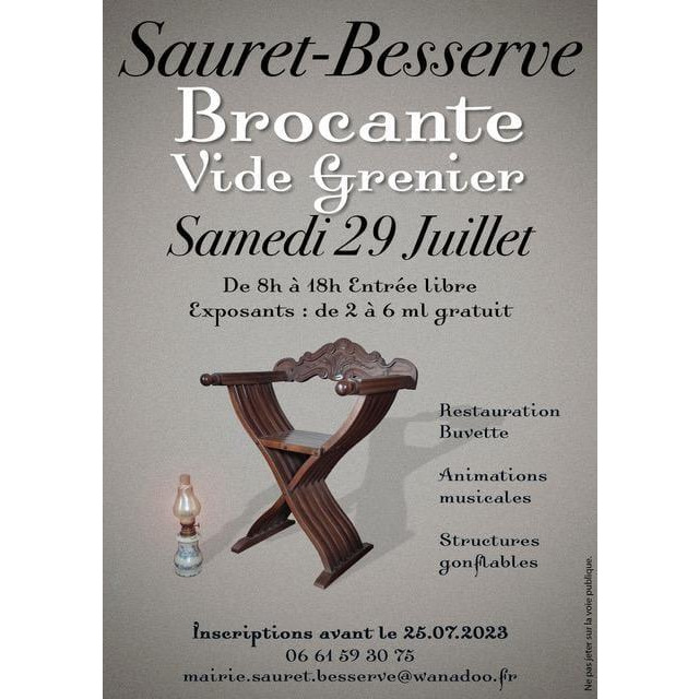 Brocante - vide grenier - Sauret-Besserve (63390)