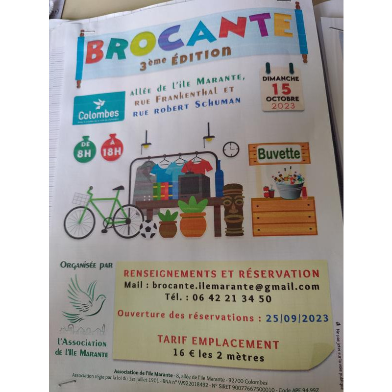 Brocante de l'Association de l'Ile Marante
