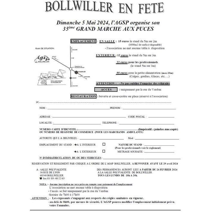 35ème grand marché aux puces - Bollwiller (68540)