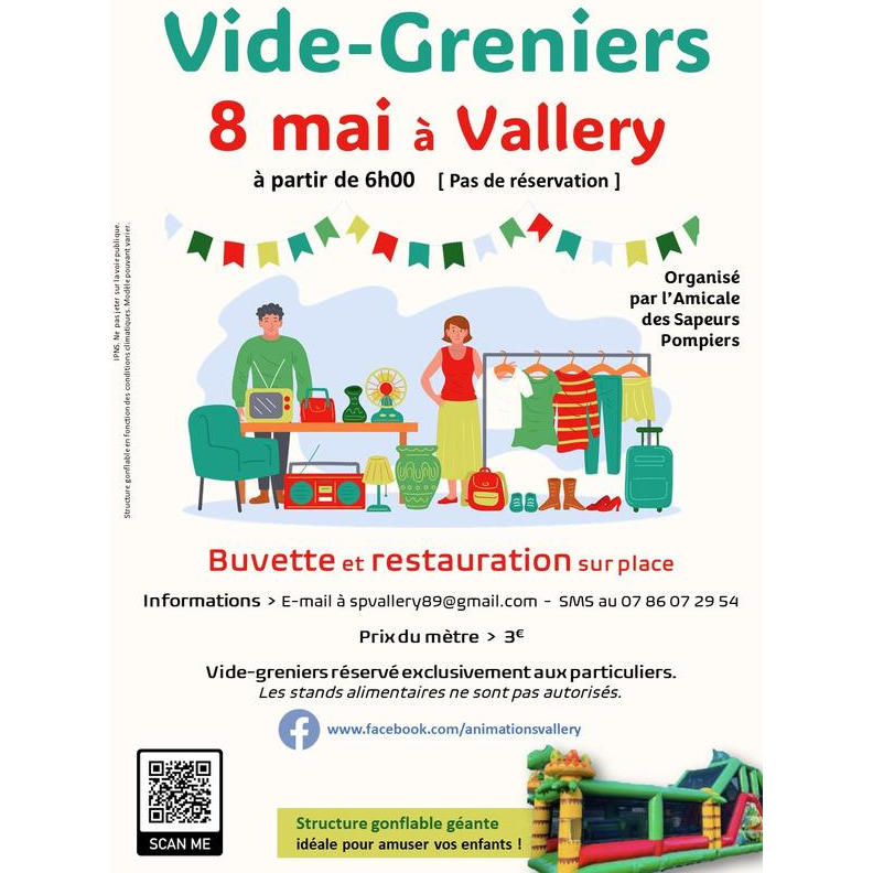 Vide de grenier du 8 mai 2024 - Vallery (89150)