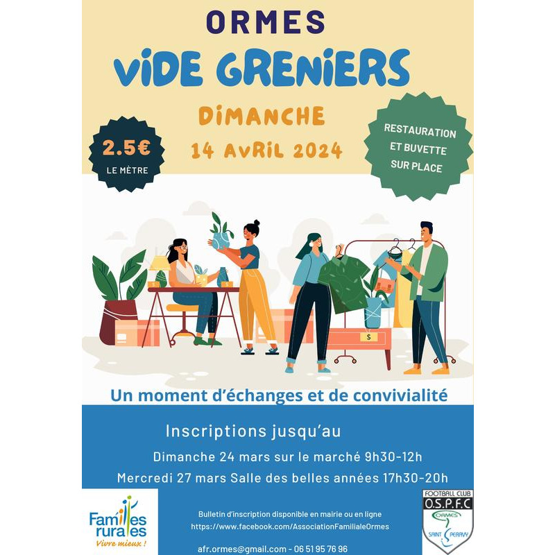 Vide grenier afr & football club ormes st peravy